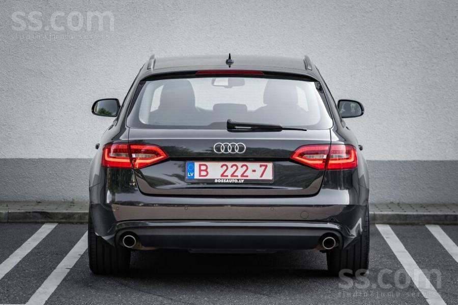 Black Audi A4 2012 in Riga, with an engine capacity of 3.00 L and mileage of 321 thousand km for 8800 €, photo 6 on AUTOMOTO.COM.LV