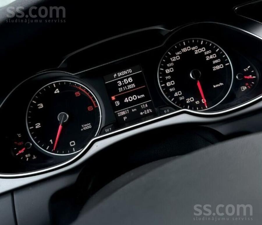 Black Audi A4 2012 in Valmiera, with an engine capacity of 3.00 L and mileage of 248 thousand km for 7200 €, photo 12 on AUTOMOTO.COM.LV