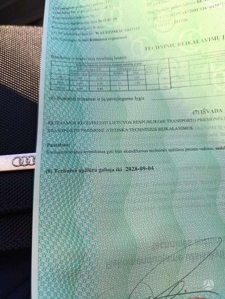 Черный Ауди А4 2012 в Каунас, объемом двигателя 1.80 л и пробегом 213 тыс. км за 4700 €, фото 17 на AUTOMOTO.COM.LV
