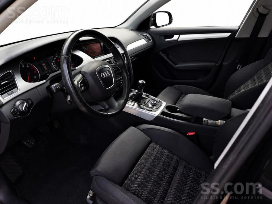 Black Audi A4 2012 in Riga, with an engine capacity of 1.80 L and mileage of 192 thousand km for 6990 €, photo 8 on AUTOMOTO.COM.LV