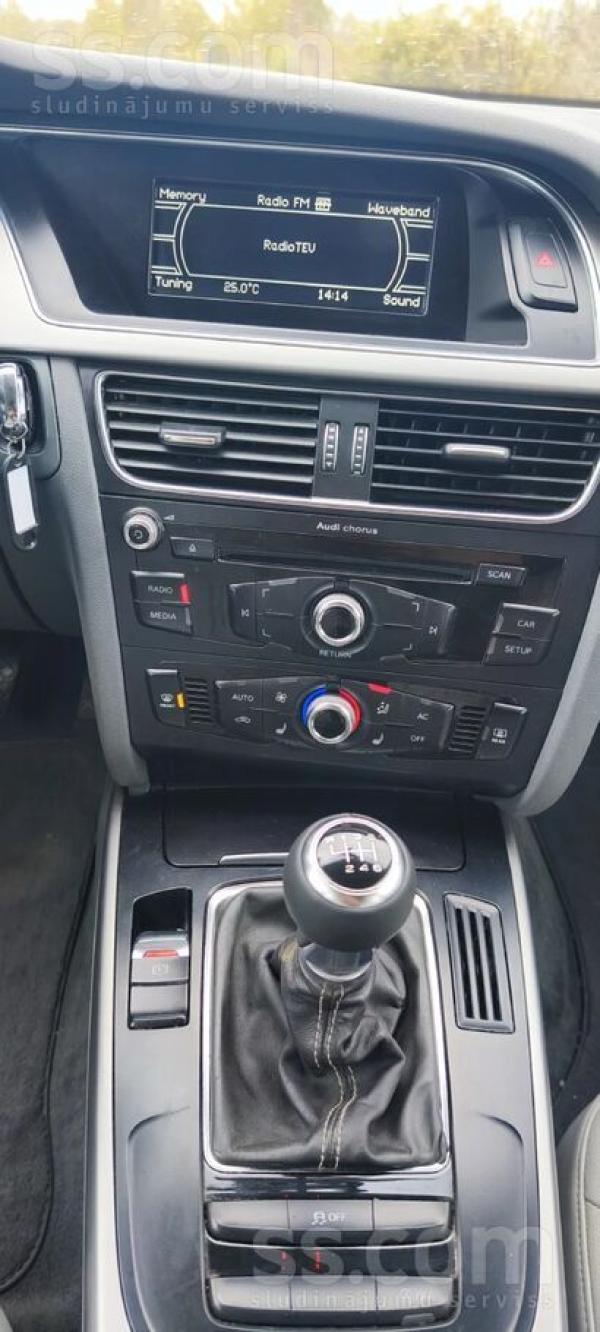 Melns Audi A4 2012 Jēkabpils, ar dzinēja tilpumu 3.00 L un nobraukumu 215 tūkst. km par 6250 €, foto 8 vietnē AUTOMOTO.COM.LV