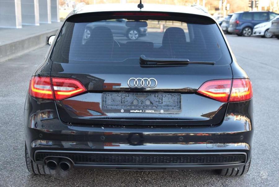 Black Audi A4 2013 in Vilnius, with an engine capacity of 1.97 L and mileage of 278 thousand km for 6900 €, photo 4 on AUTOMOTO.COM.LV