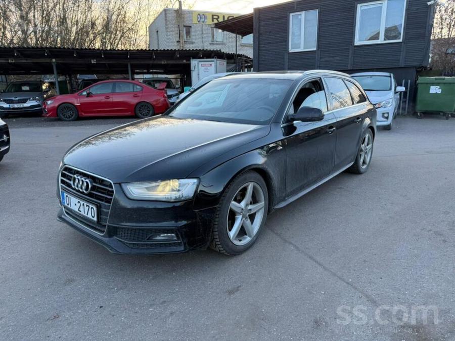 Black Audi A4 2013 in Riga, with an engine capacity of 2.00 L and mileage of 351 thousand km for 7990 €, photo 1 on AUTOMOTO.COM.LV