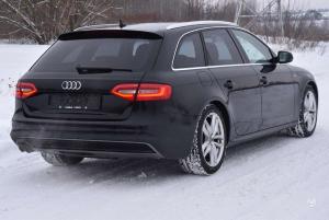 Melns Audi A4 2013 Viļņa, ar dzinēja tilpumu 1.97 L un nobraukumu 278 tūkst. km par 6800 €, foto  vietnē AUTOMOTO.COM.LV