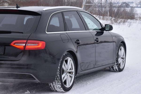 Black Audi A4 2013 in Vilnius, with an engine capacity of 1.97 L and mileage of 278 thousand km for 6800 €, photo 7 on AUTOMOTO.COM.LV
