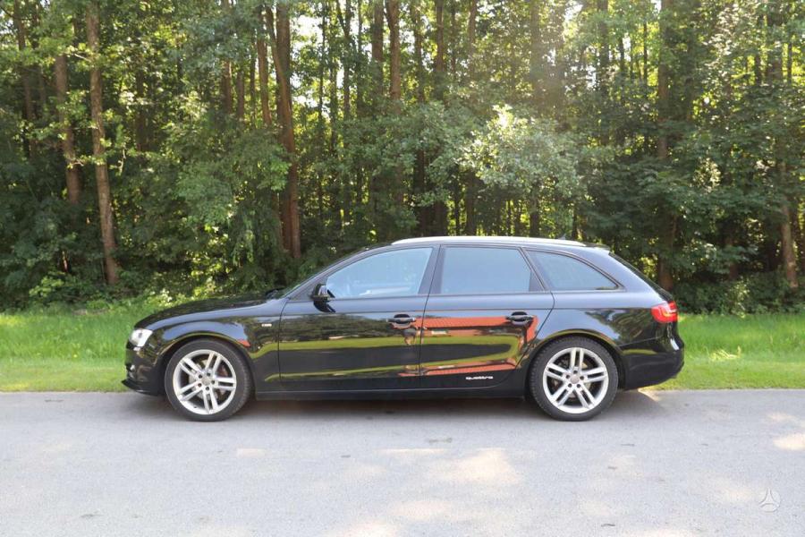 Black Audi A4 2013 in Vilnius, with an engine capacity of 1.97 L and mileage of 243 thousand km for 11300 €, photo 4 on AUTOMOTO.COM.LV