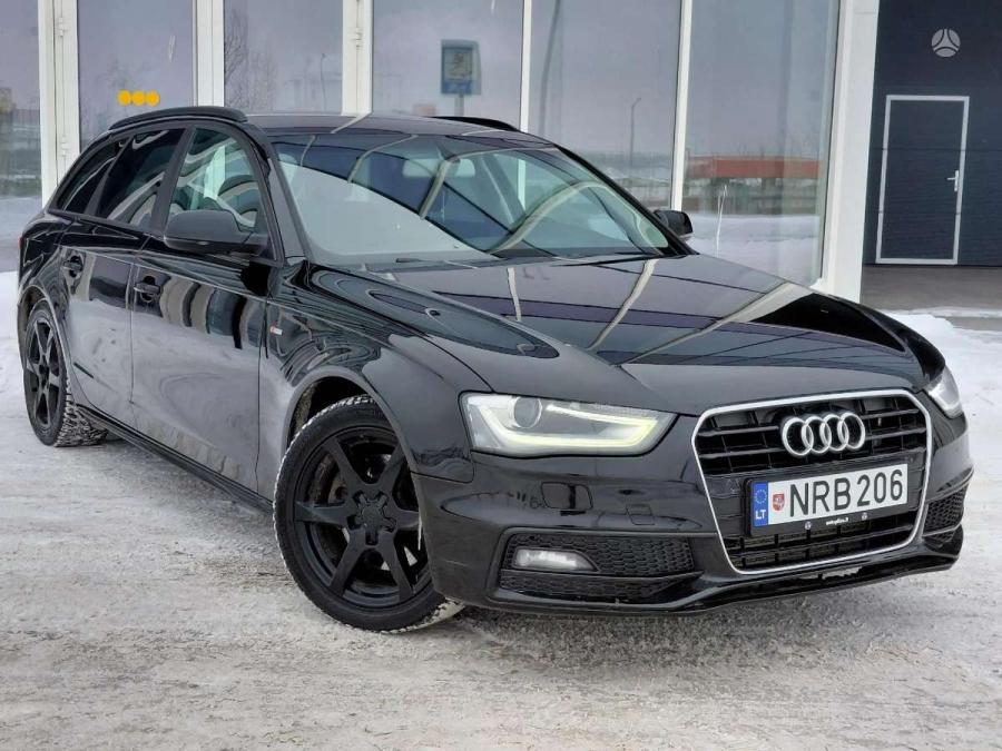 Black Audi A4 2013 in Vilnius, with an engine capacity of 1.97 L and mileage of 340 thousand km for 7600 €, photo 1 on AUTOMOTO.COM.LV