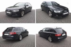 Black Audi A4 2013 in Vilnius, with an engine capacity of 1.97 L and mileage of 391 thousand km for 7100 €, photo  on AUTOMOTO.COM.LV