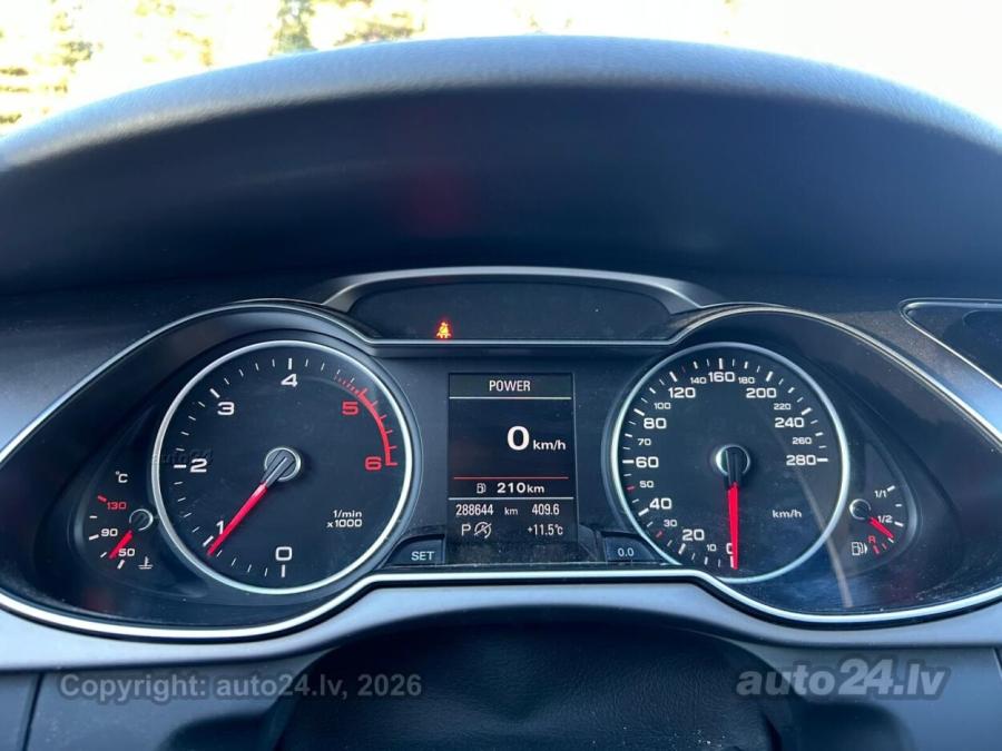 Black Audi A4 2013 in Tartu, with an engine capacity of 2.00 L and mileage of 289 thousand km for 9600 €, photo 9 on AUTOMOTO.COM.LV