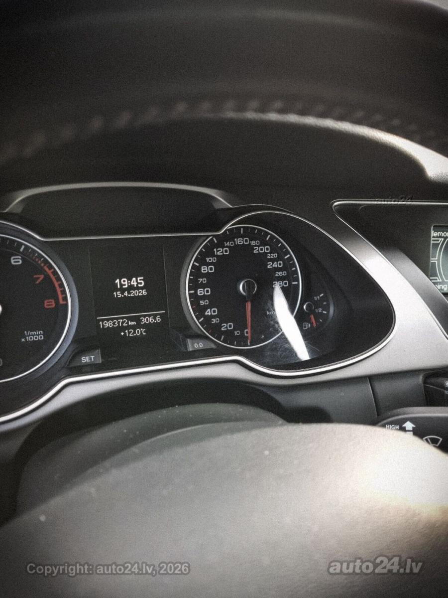 Black Audi A4 2013 in Tallinn, with an engine capacity of 1.80 L and mileage of 198 thousand km for 6300 €, photo 11 on AUTOMOTO.COM.LV