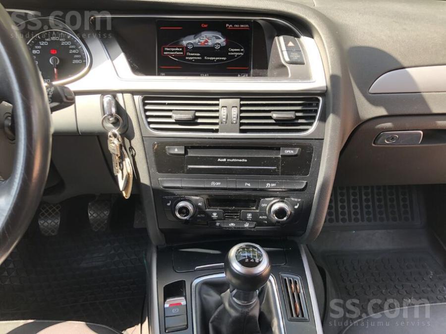 Black Audi A4 2013 in Preili, with an engine capacity of 2.00 L and mileage of 274 thousand km for 8700 €, photo 10 on AUTOMOTO.COM.LV