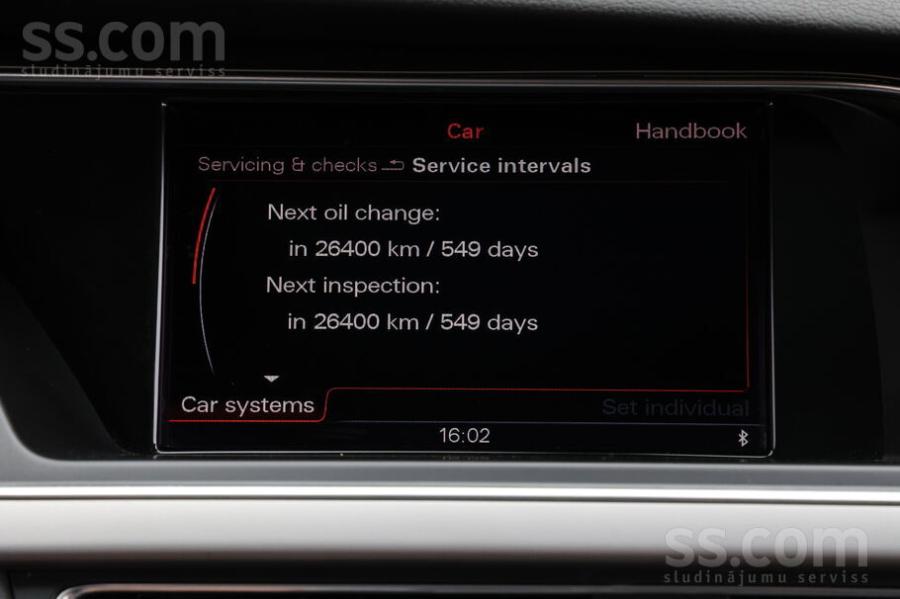 Black Audi A4 2013 in Tukums, with an engine capacity of 3.00 L and mileage of 232 thousand km for 10400 €, photo 27 on AUTOMOTO.COM.LV