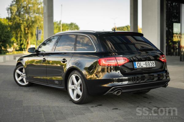 Black Audi A4 2013 in Riga, with an engine capacity of 3.00 L and mileage of 294 thousand km for 10790 €, photo 8 on AUTOMOTO.COM.LV