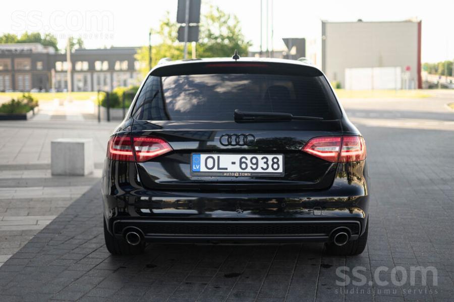Black Audi A4 2013 in Riga, with an engine capacity of 3.00 L and mileage of 294 thousand km for 10550 €, photo 8 on AUTOMOTO.COM.LV