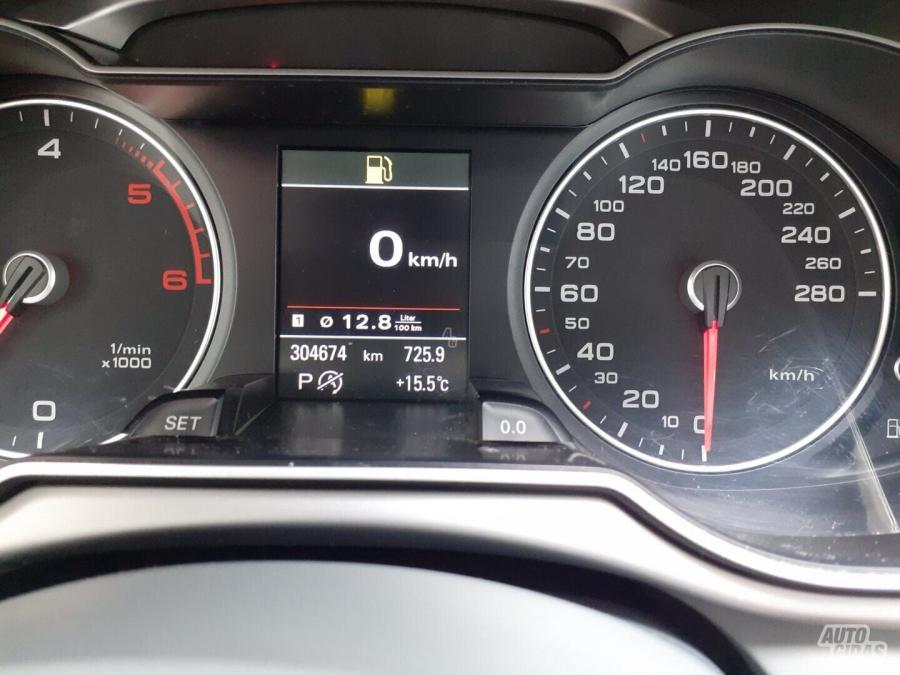 Black Audi A4 2013 in Mazeikiai, with an engine capacity of 2.00 L and mileage of 304 thousand km for 6400 €, photo 26 on AUTOMOTO.COM.LV