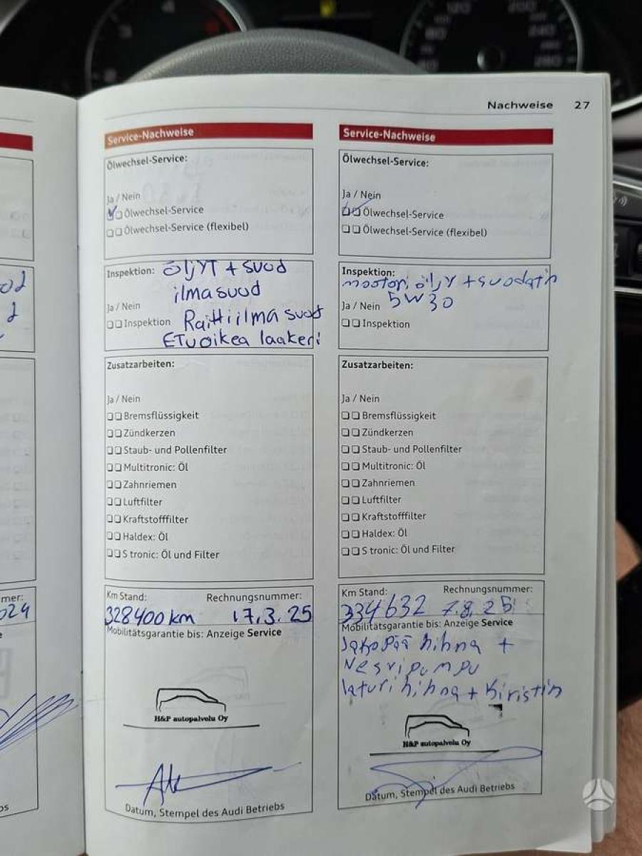 Black Audi A4 2013 in Kaunas, with an engine capacity of 1.97 L and mileage of 340 thousand km for 6350 €, photo 30 on AUTOMOTO.COM.LV