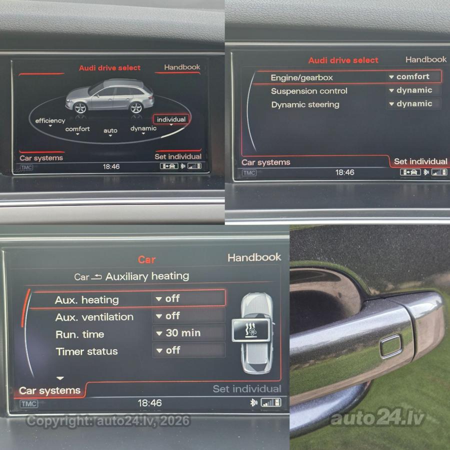 Black Audi A4 2013 in Viljandi, with an engine capacity of 3.00 L and mileage of 234 thousand km for 10999 €, photo 18 on AUTOMOTO.COM.LV