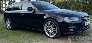 Melns Audi A4 2013 Liepāja, ar dzinēja tilpumu 2.00 L un nobraukumu 295 tūkst. km par 7700 €, foto  vietnē AUTOMOTO.COM.LV