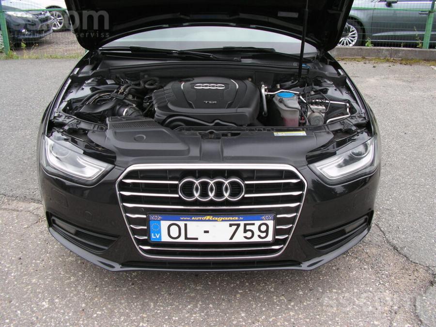 Black Audi A4 2013 in Riga, with an engine capacity of 2.00 L and mileage of 0 thousand km for 7950 €, photo 29 on AUTOMOTO.COM.LV