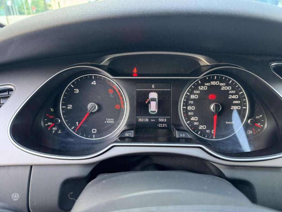Black Audi A4 2013 in Utena, with an engine capacity of 1.97 L and mileage of 263 thousand km for 6450 €, photo 29 on AUTOMOTO.COM.LV