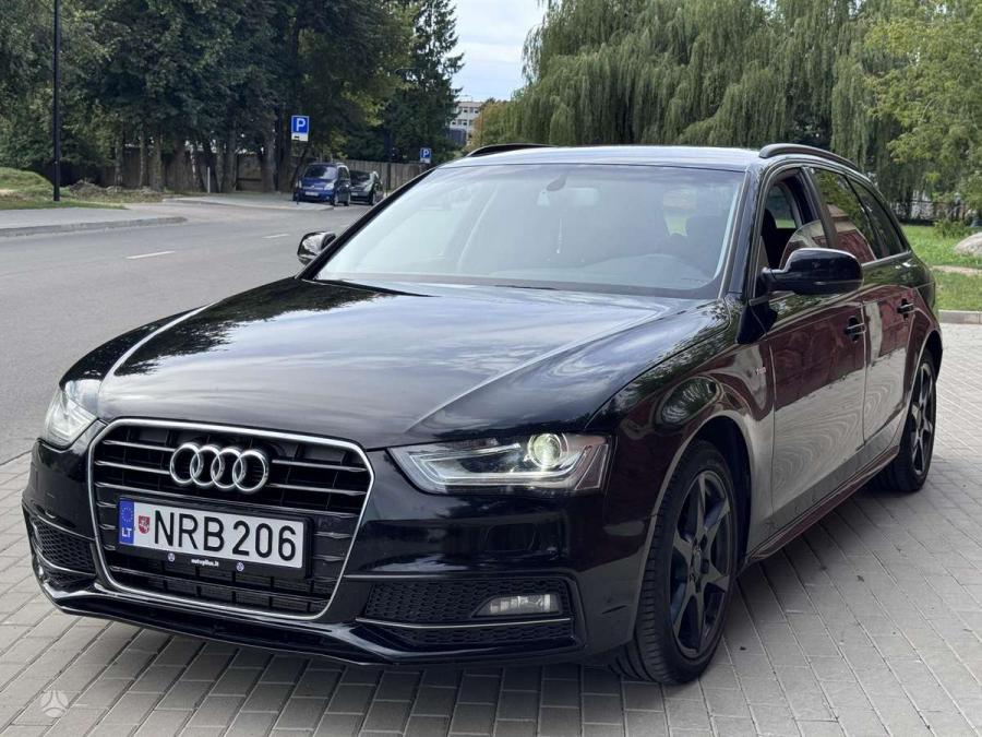 Black Audi A4 2013 in Vilnius, with an engine capacity of 1.97 L and mileage of 339 thousand km for 5250 €, photo 1 on AUTOMOTO.COM.LV