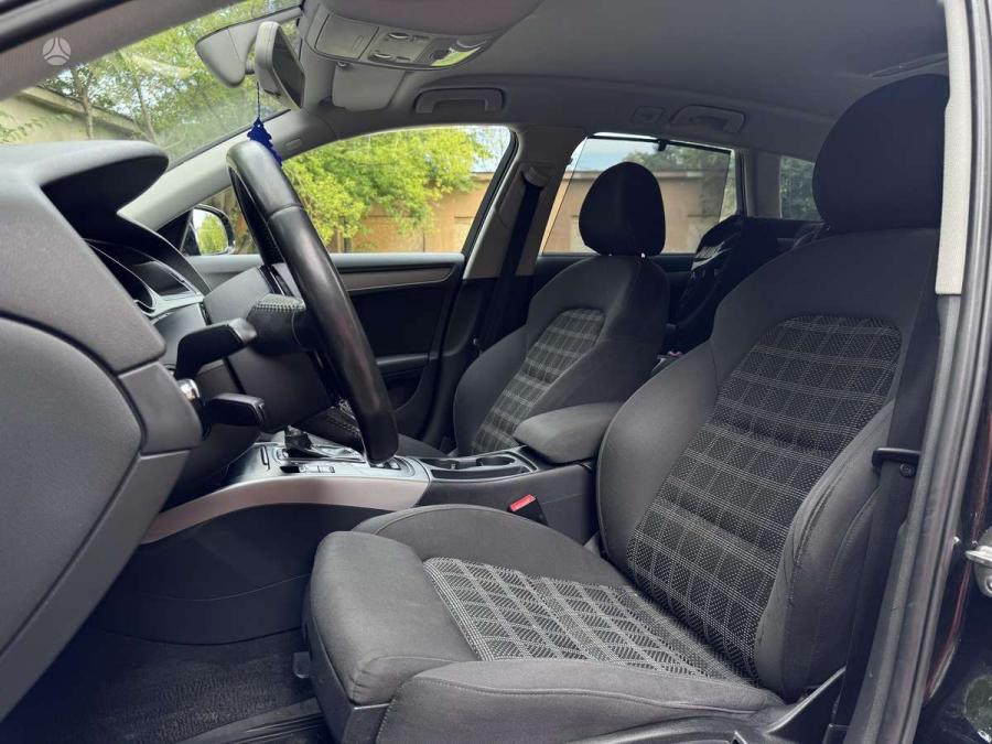 Black Audi A4 2013 in Vilnius, with an engine capacity of 1.97 L and mileage of 339 thousand km for 5250 €, photo 14 on AUTOMOTO.COM.LV