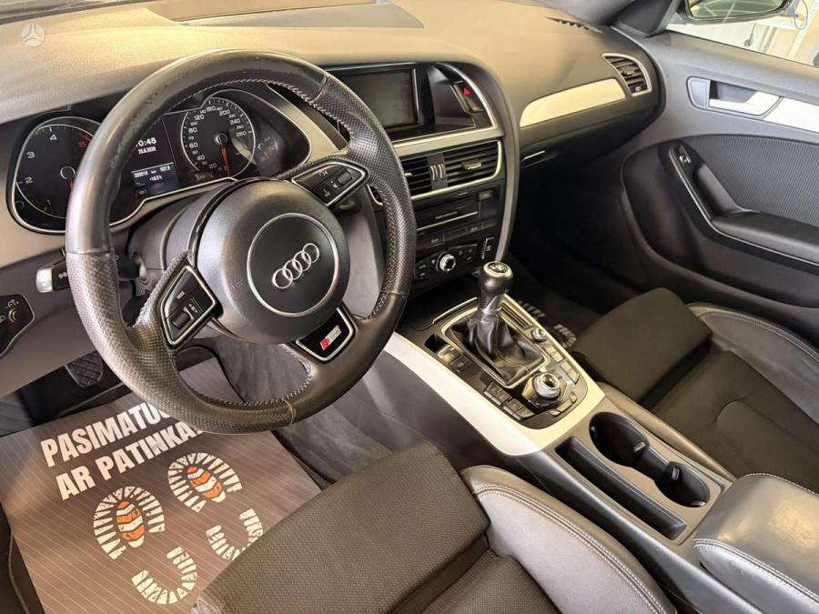 Black Audi A4 2013 in Kaunas, with an engine capacity of 1.97 L and mileage of 285 thousand km for 7499 €, photo 11 on AUTOMOTO.COM.LV