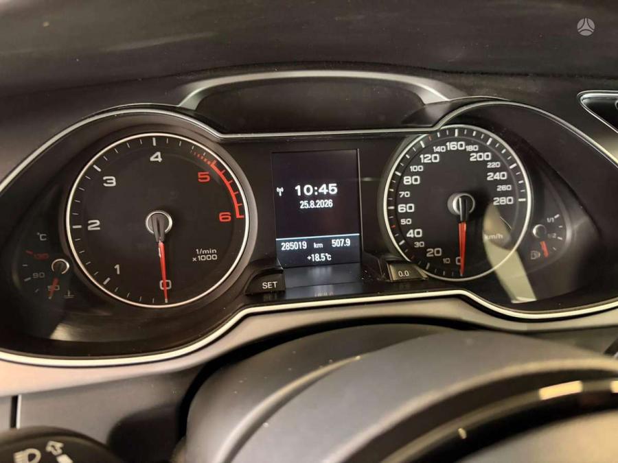 Black Audi A4 2013 in Kaunas, with an engine capacity of 1.97 L and mileage of 285 thousand km for 7499 €, photo 19 on AUTOMOTO.COM.LV