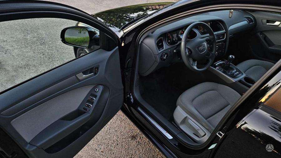 Black Audi A4 2013 in Vilnius, with an engine capacity of 1.97 L and mileage of 300 thousand km for 5600 €, photo 16 on AUTOMOTO.COM.LV