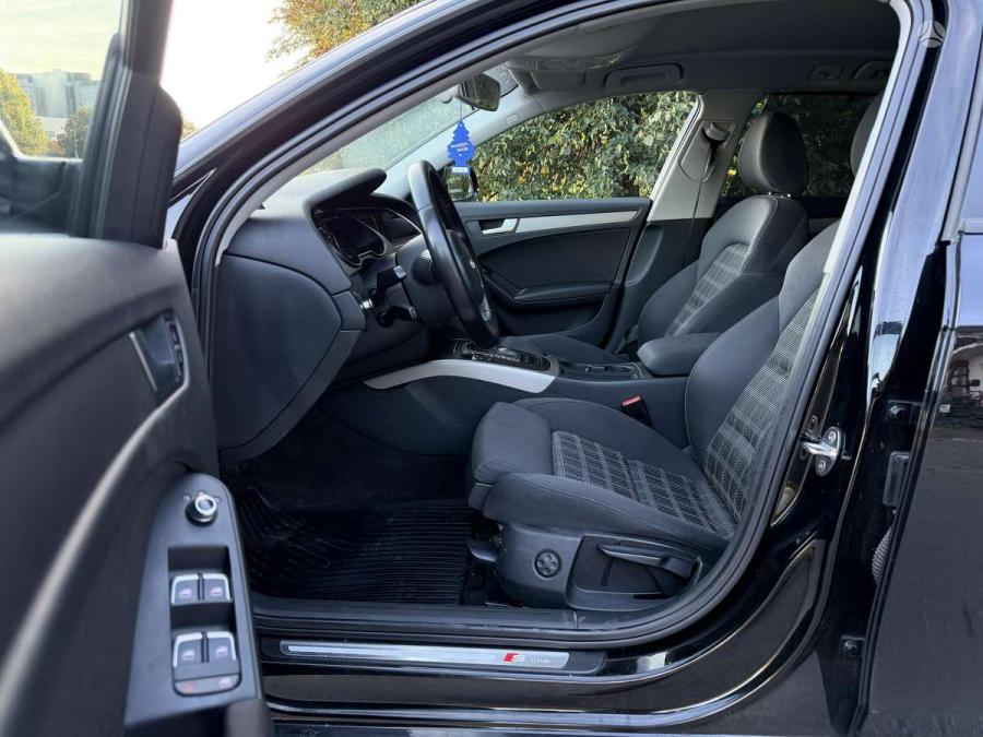 Black Audi A4 2013 in Kaunas, with an engine capacity of 1.97 L and mileage of 336 thousand km for 6700 €, photo 21 on AUTOMOTO.COM.LV