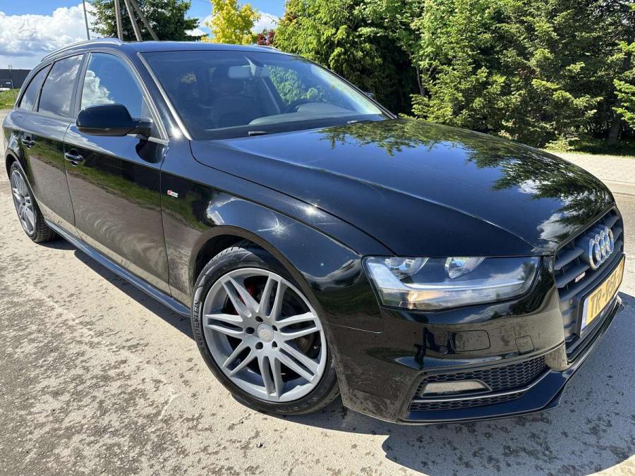 Melns Audi A4 2013 Kauņa, ar dzinēja tilpumu 1.97 L un nobraukumu 273 tūkst. km par 7555 €, foto 1 vietnē AUTOMOTO.COM.LV