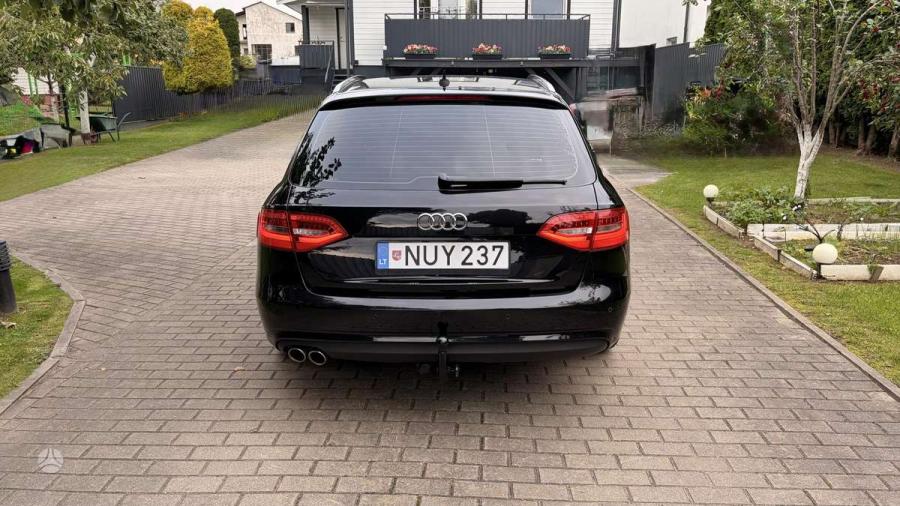Black Audi A4 2013 in Vilnius, with an engine capacity of 1.97 L and mileage of 241 thousand km for 6900 €, photo 4 on AUTOMOTO.COM.LV