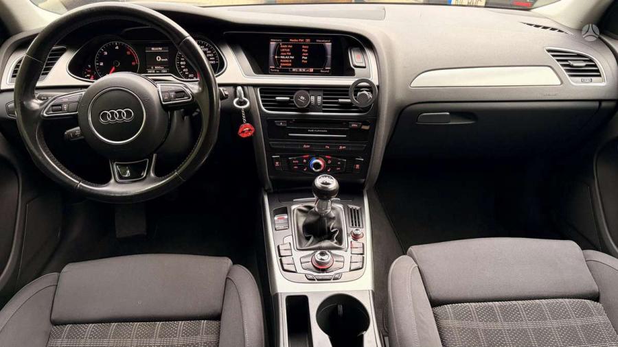 Black Audi A4 2013 in Vilnius, with an engine capacity of 1.97 L and mileage of 241 thousand km for 6900 €, photo 13 on AUTOMOTO.COM.LV