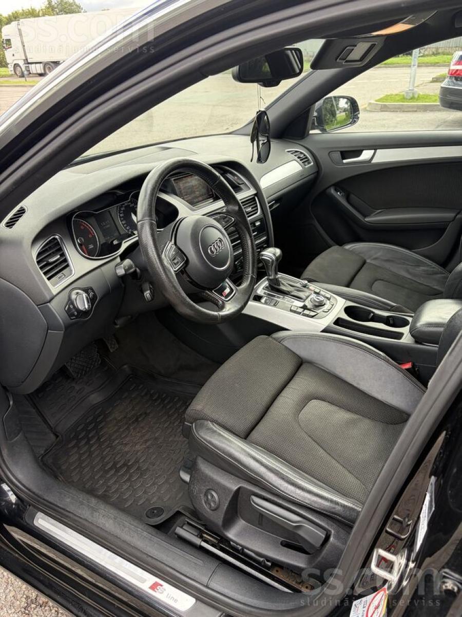 Black Audi A4 2013 in Riga, with an engine capacity of 2.00 L and mileage of 294 thousand km for 6590 €, photo 7 on AUTOMOTO.COM.LV