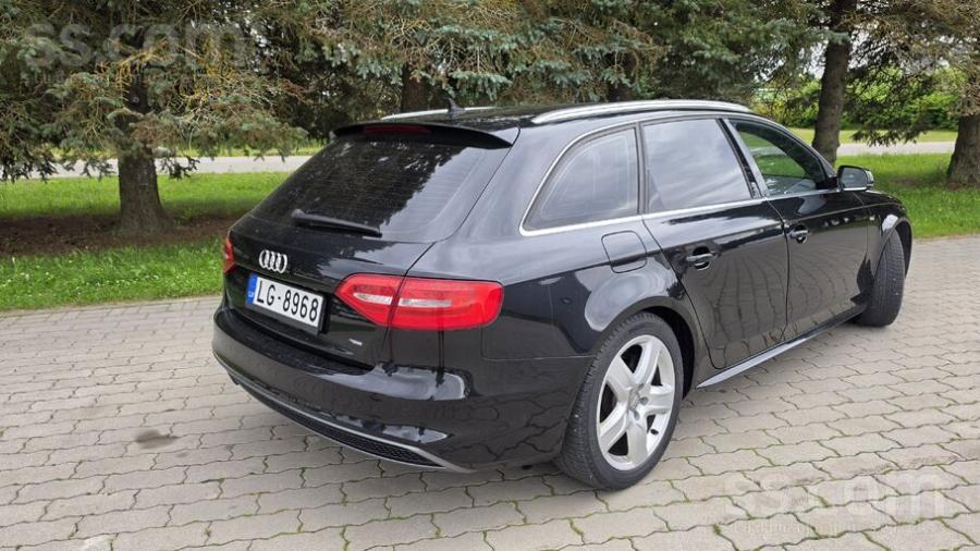 Black Audi A4 2013 in Jelgava, with an engine capacity of 2.00 L and mileage of 335 thousand km for 10250 €, photo 7 on AUTOMOTO.COM.LV