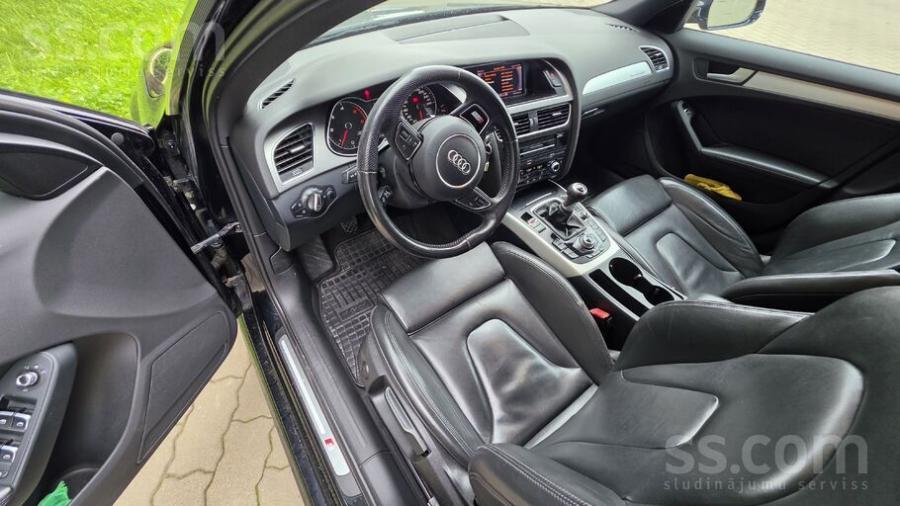 Black Audi A4 2013 in Jelgava, with an engine capacity of 2.00 L and mileage of 335 thousand km for 10250 €, photo 9 on AUTOMOTO.COM.LV