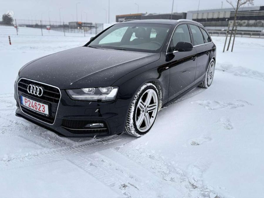 Melns Audi A4 2014 Viļņa, ar dzinēja tilpumu 1.97 L un nobraukumu 259 tūkst. km par 9300 €, foto 1 vietnē AUTOMOTO.COM.LV