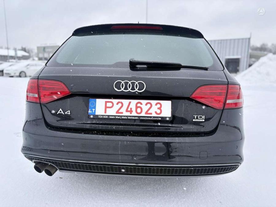 Melns Audi A4 2014 Viļņa, ar dzinēja tilpumu 1.97 L un nobraukumu 259 tūkst. km par 9300 €, foto 8 vietnē AUTOMOTO.COM.LV