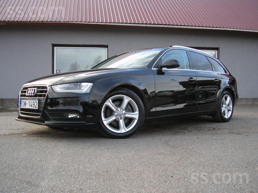 Black Audi A4 2014 in Riga, with an engine capacity of 2.00 L and mileage of 0 thousand km for 10750 €, photo 3 on AUTOMOTO.COM.LV