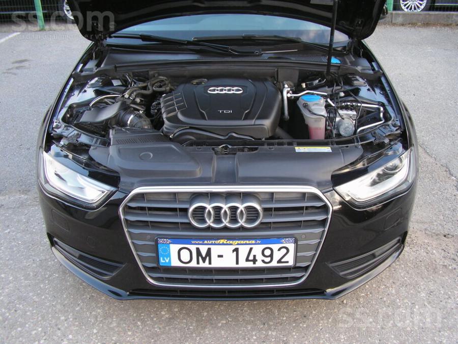 Black Audi A4 2014 in Riga, with an engine capacity of 2.00 L and mileage of 0 thousand km for 10750 €, photo 29 on AUTOMOTO.COM.LV