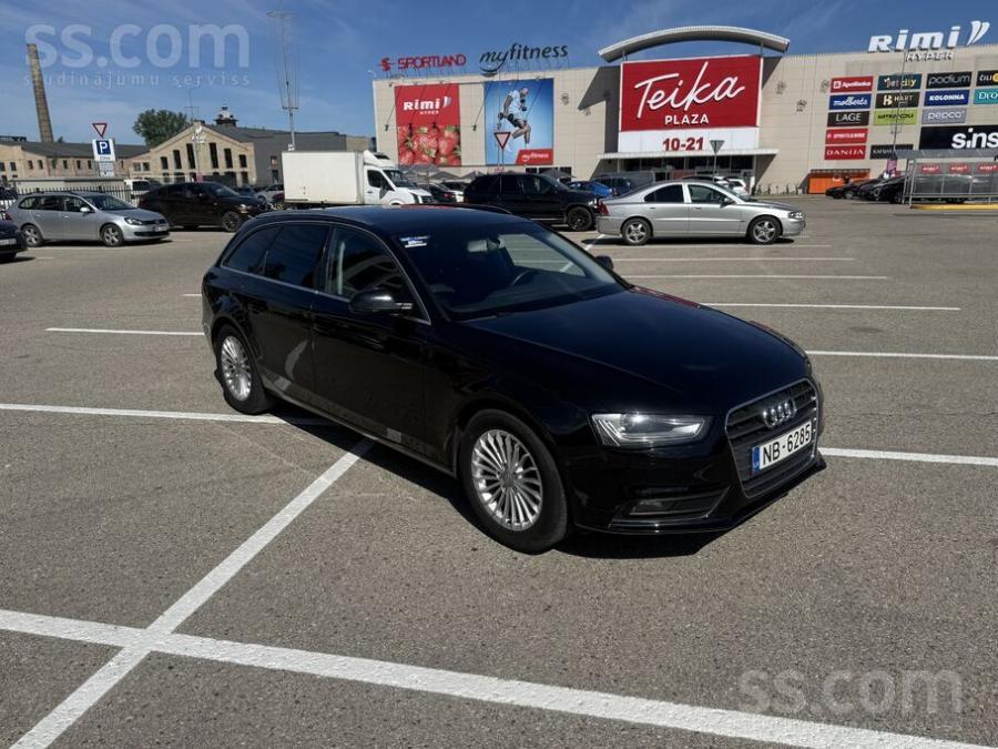 Black Audi A4 2014 in Riga, with an engine capacity of 2.00 L and mileage of 427 thousand km for 6300 €, photo 1 on AUTOMOTO.COM.LV