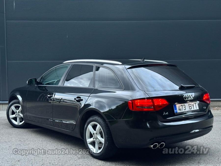 Black Audi A4 2014 in Tallinn, with an engine capacity of 2.00 L and mileage of 314 thousand km for 5950 €, photo 4 on AUTOMOTO.COM.LV