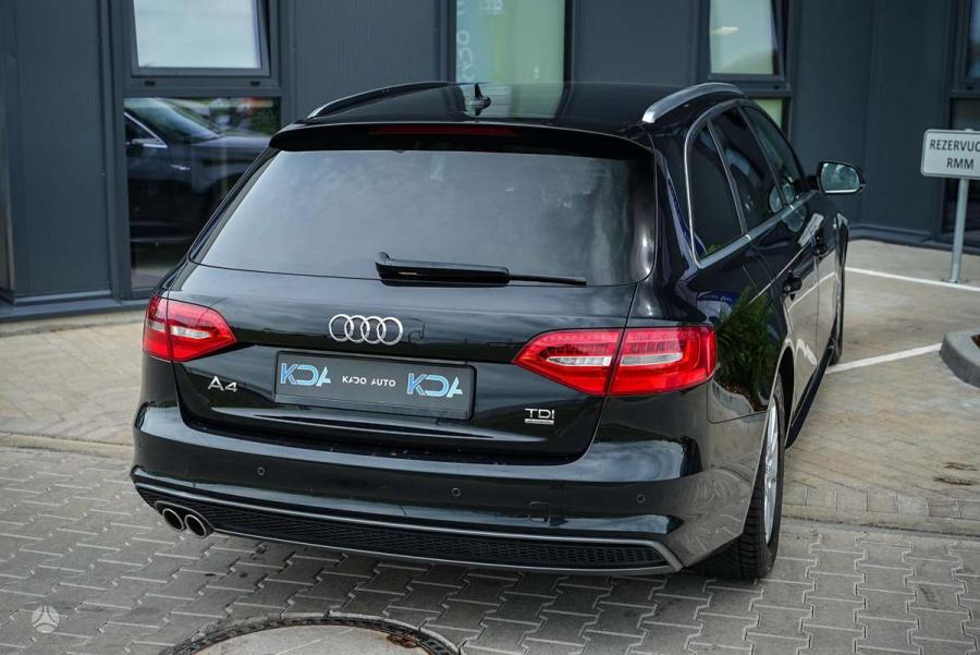 Melns Audi A4 2014 Kauņa, ar dzinēja tilpumu 1.97 L un nobraukumu 255 tūkst. km par 9950 €, foto 14 vietnē AUTOMOTO.COM.LV