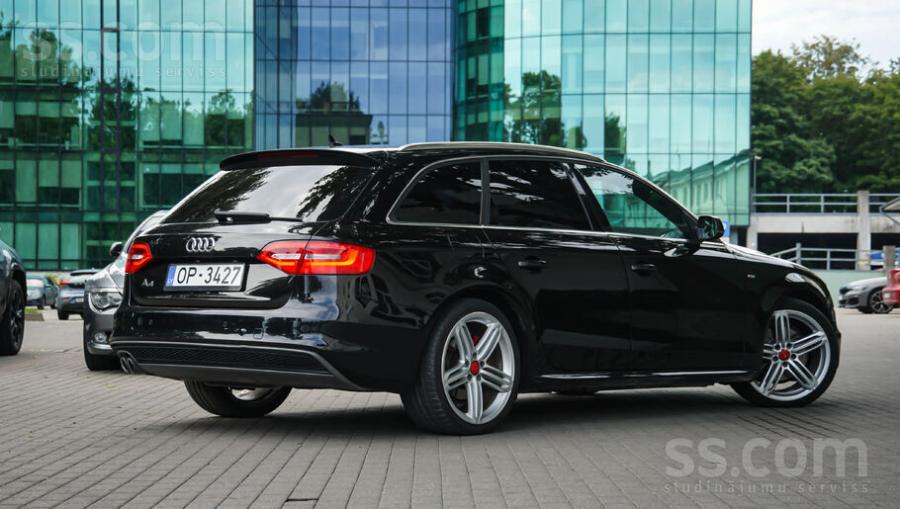 Black Audi A4 2014 in Riga, with an engine capacity of 2.00 L and mileage of 140 thousand km for 11500 €, photo 6 on AUTOMOTO.COM.LV