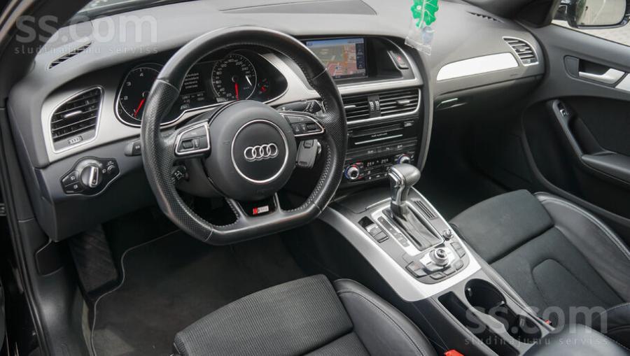 Black Audi A4 2014 in Riga, with an engine capacity of 2.00 L and mileage of 140 thousand km for 11500 €, photo 17 on AUTOMOTO.COM.LV