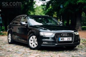 Black Audi A4 2014 in Riga, with an engine capacity of 2.00 L and mileage of 343 thousand km for 6200 €, photo  on AUTOMOTO.COM.LV