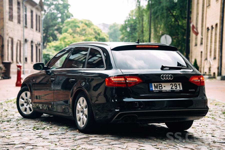 Black Audi A4 2014 in Riga, with an engine capacity of 2.00 L and mileage of 343 thousand km for 6200 €, photo 7 on AUTOMOTO.COM.LV