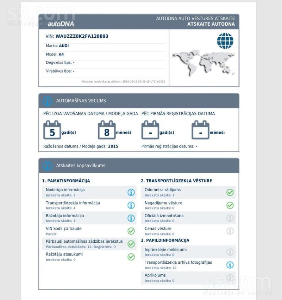 Melns Audi A4 2015 Ventspils, ar dzinēja tilpumu 3.00 L un nobraukumu 279 tūkst. km par 2800 €, foto 13 vietnē AUTOMOTO.COM.LV
