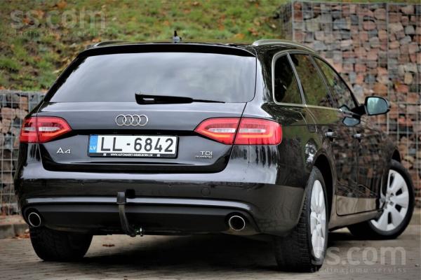 Black Audi A4 2015 in Tukums, with an engine capacity of 3.00 L and mileage of 333 thousand km for 9300 €, photo 4 on AUTOMOTO.COM.LV
