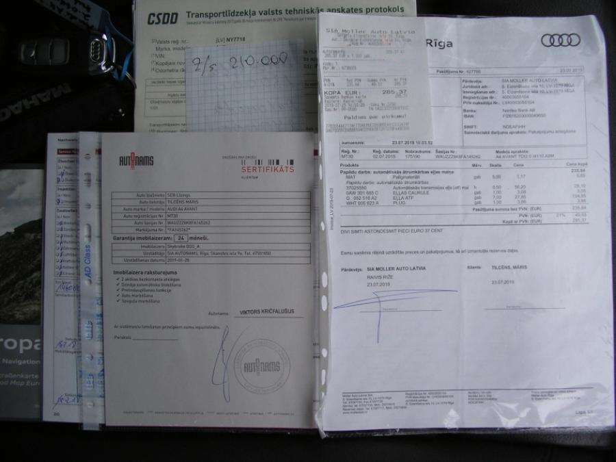 Black Audi A4 2015 in Riga, with an engine capacity of 2.00 L and mileage of 224 thousand km for 10950 €, photo 22 on AUTOMOTO.COM.LV